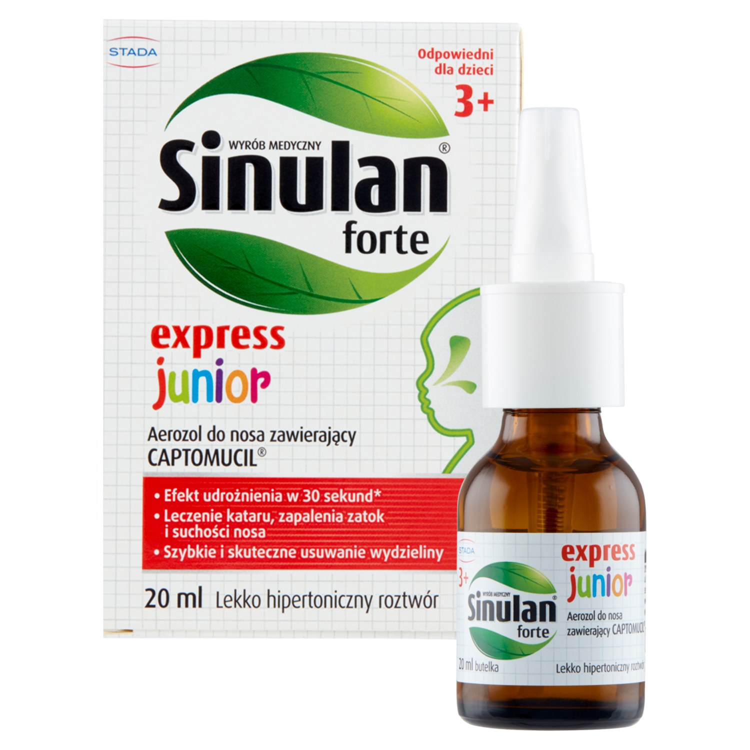 Sinulan Express Forte Junior aerozol do nosa, 20 ml | hebeapteka.pl