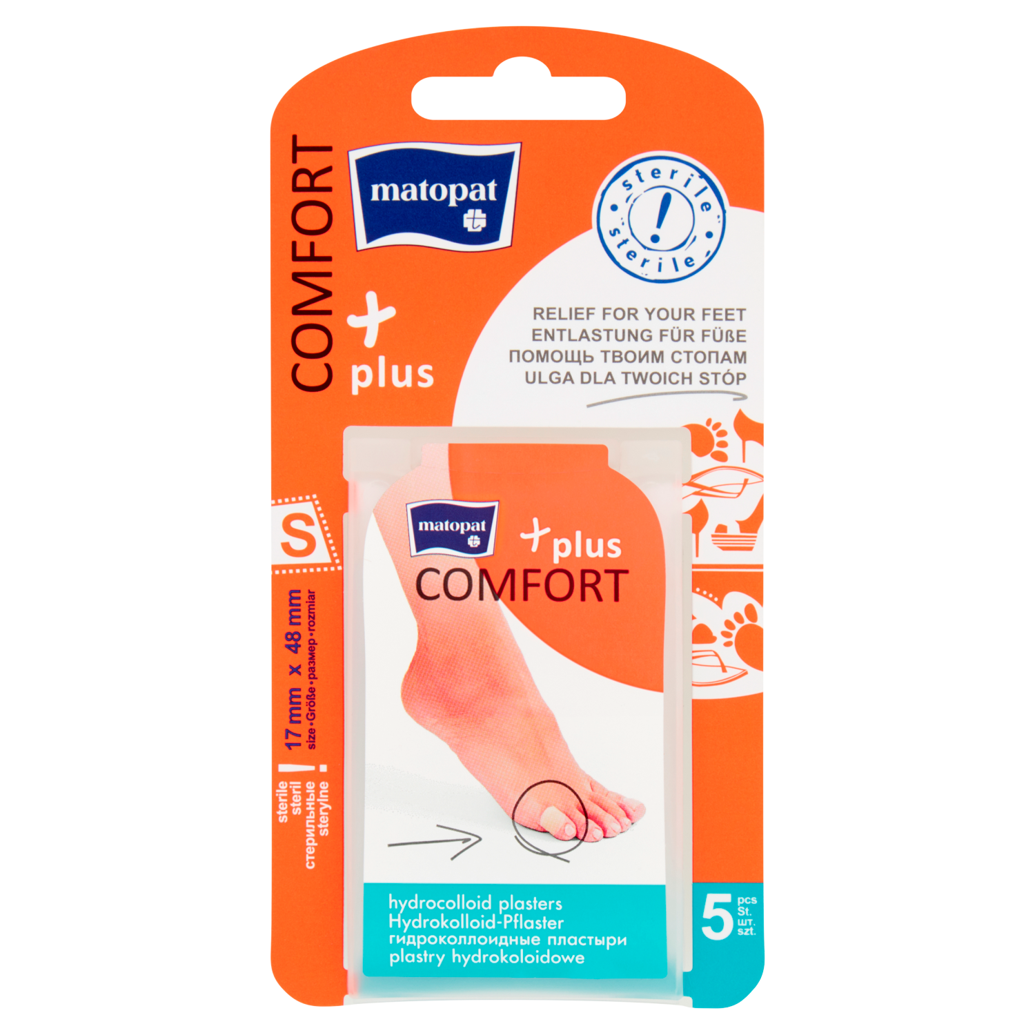 Matopat plastry hydrokoloidowe na pęcherze Comfort Plus | hebeapteka.pl